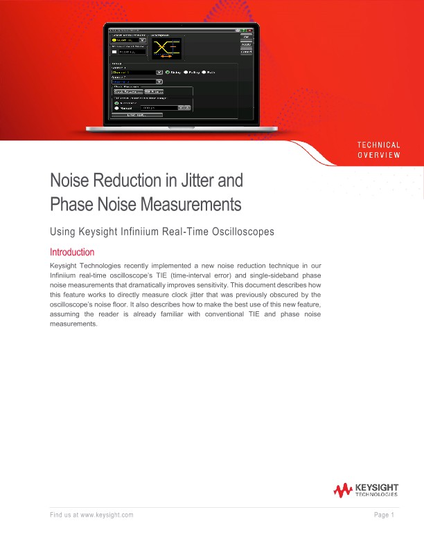 Noise Reduction in Jitter and Phase Noise Measurements PDF Asset Page | Keysight